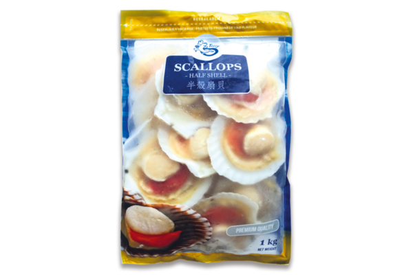 Scallop-Half Shell Hokkaido Roe On XL 10-12cm 10pcs (1kg) - Food ...